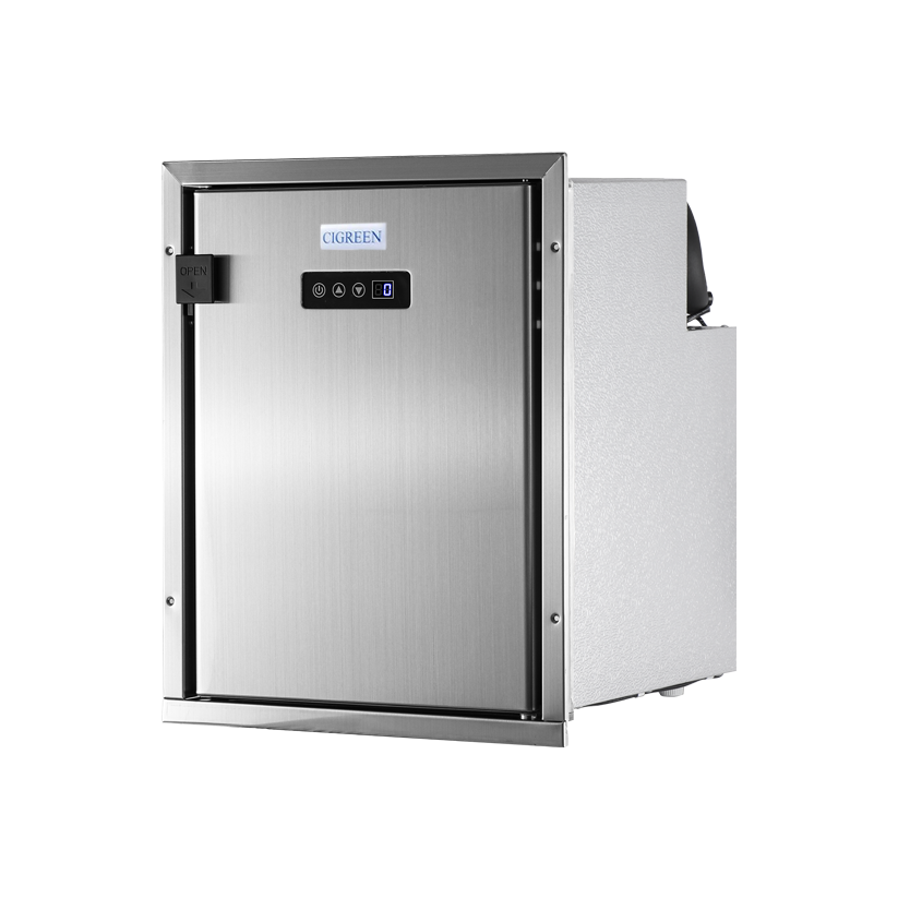 49QT (47L) Upright Built-in Refrigerator 12V Stainless steel with fram
